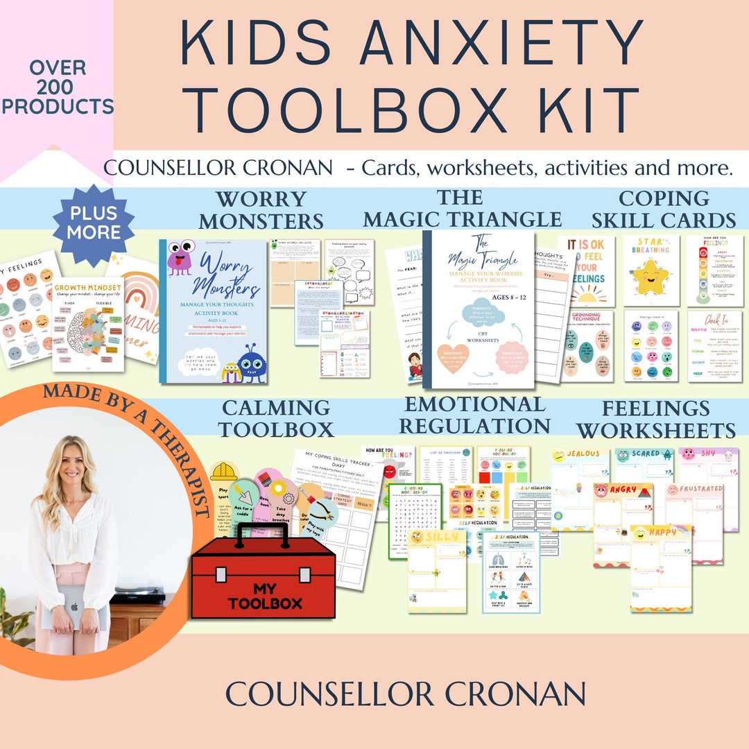 Kids Anxiety Toolbox Bundle Coping Skillstoddler Mindfulness - Etsy