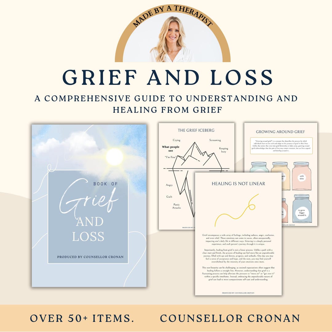 Understanding Grief and Loss Journal. Wellbeing Planner. Self ...