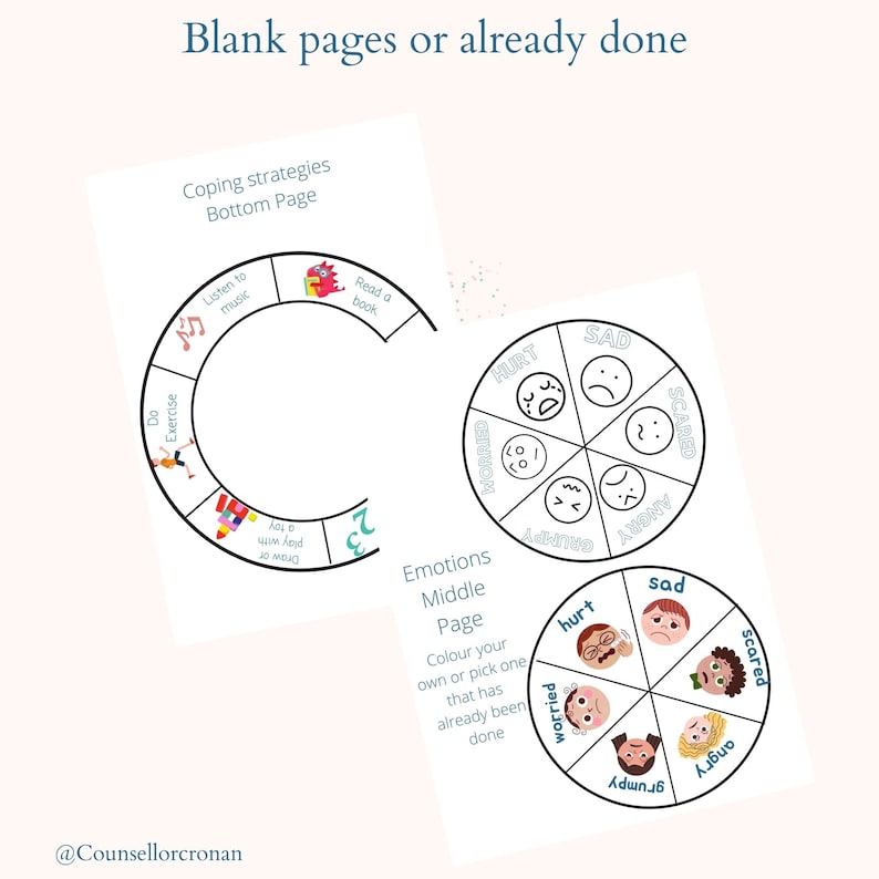 Emotional Regulation Zone Coping Skills for School Spinner - Etsy