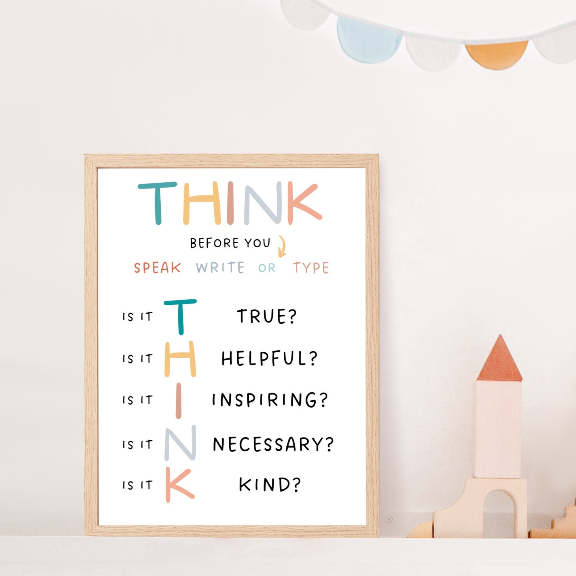 Think Before You Speak Poster Classroom Decor Classroom | Etsy