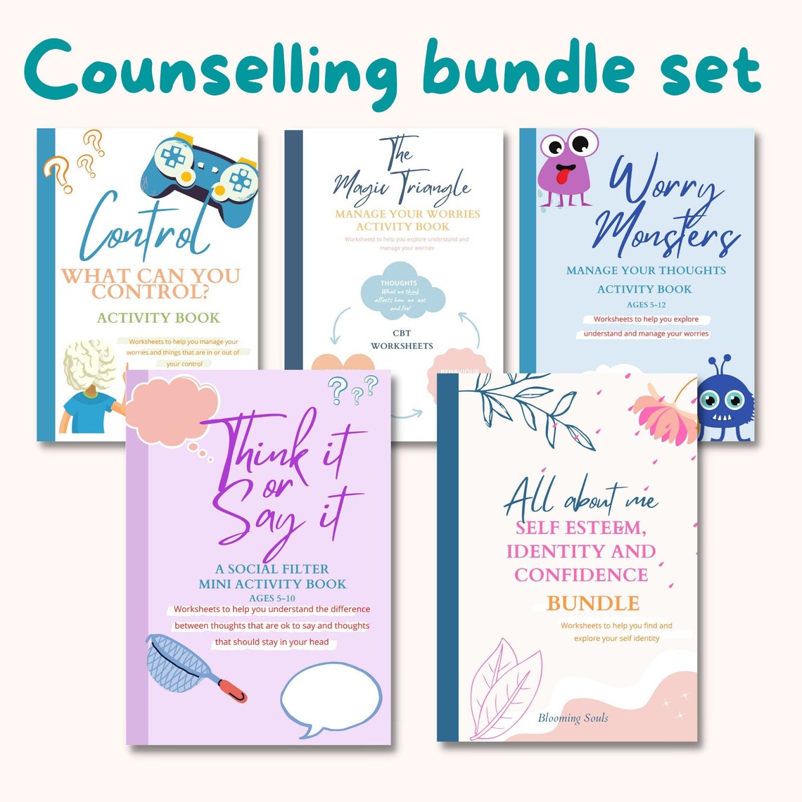 Counselling Worksheets Therapy Bundle Therapy Worksheets - Etsy Canada