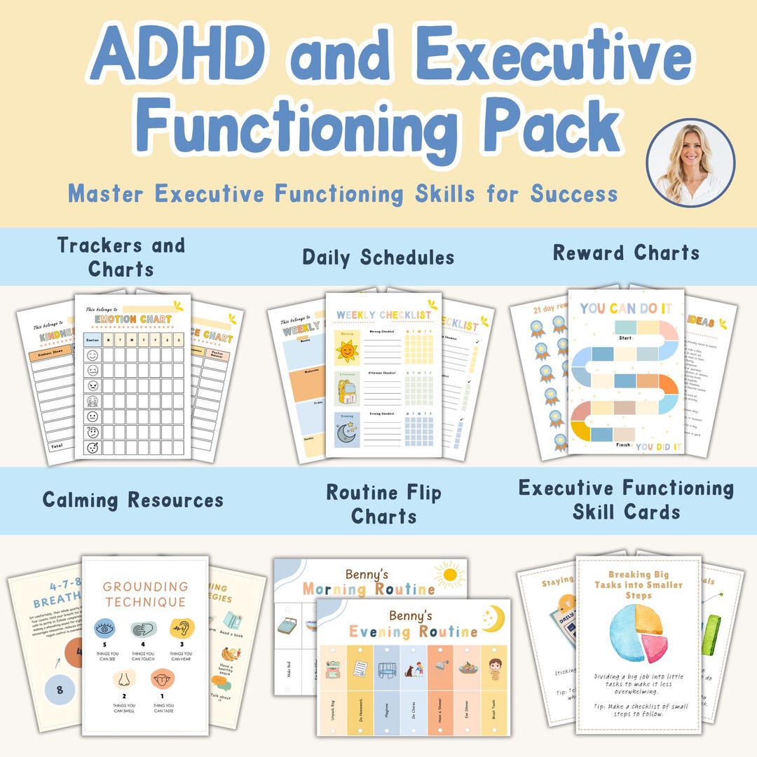 Children ADHD Executive Functioning Printables, ADHD Tools, Behavior ...