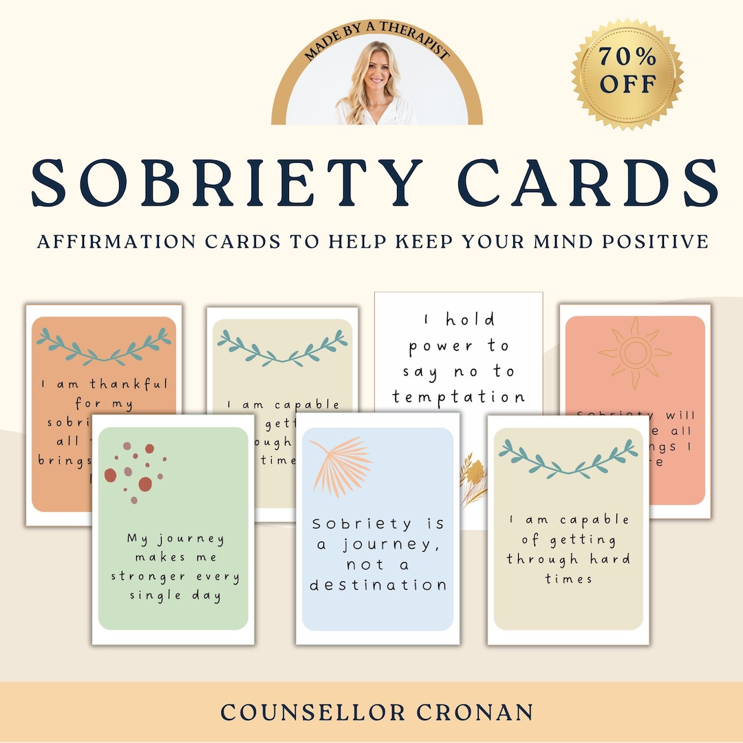 Sobriety Affirmation Cards, Recovery, Addiction Coping Skills ...