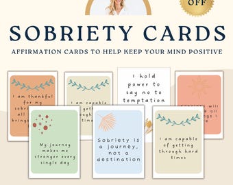 Addiction Recovery Affirmation Cards Set - Great AA Recovery Gifts, NA ...