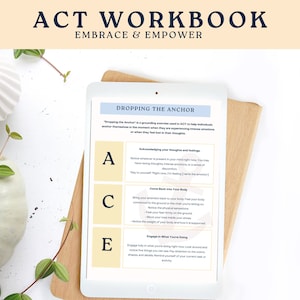 Acceptance and Commitment 50-page Workbook.therapy Worksheets. Therapy ...