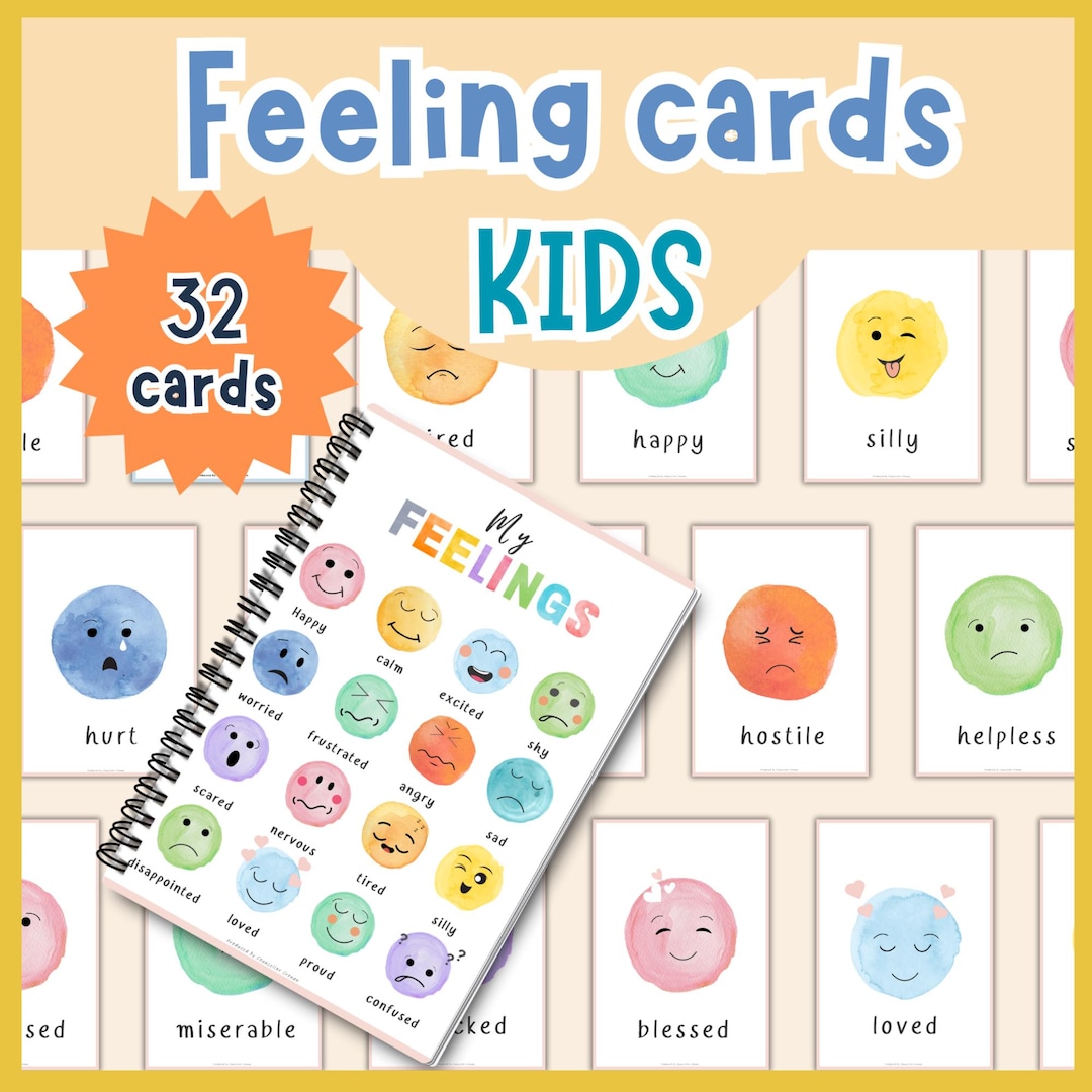 Emotion Flashcards Feelings, Calm Down Corner, Feelings Poster ...
