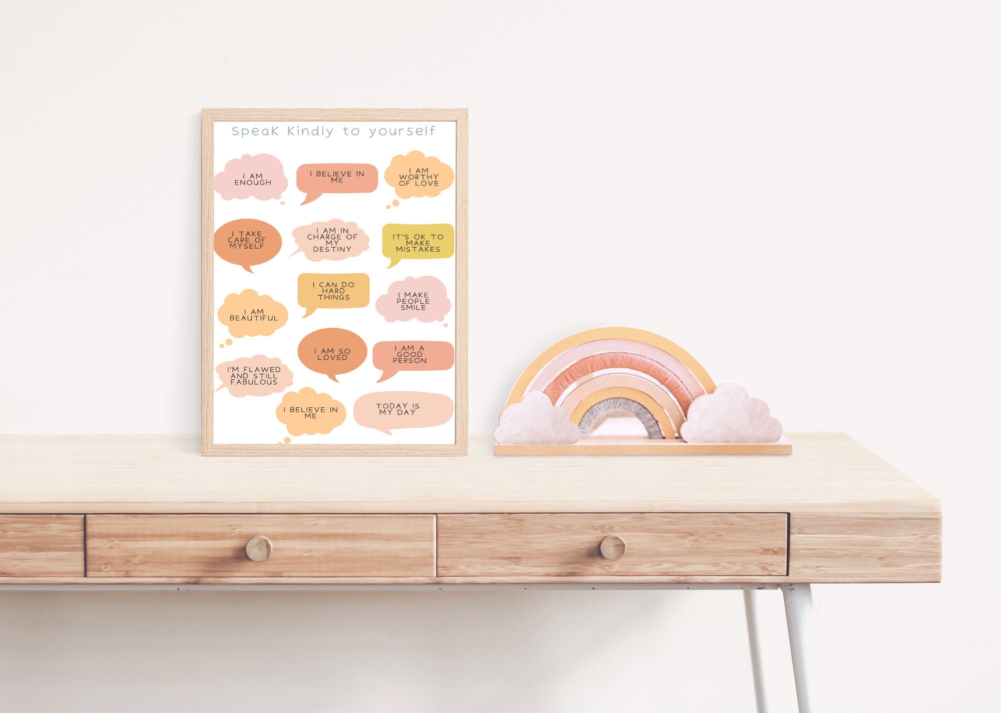 Affirmations Poster Therapy Office Art Calming Corner | Etsy