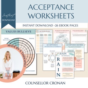Therapy Worksheet Bundle, Psychology Resources, Inner Critic ...