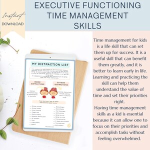 Kids Time Management Worksheets ADHD Planner ADHD Journal - Etsy