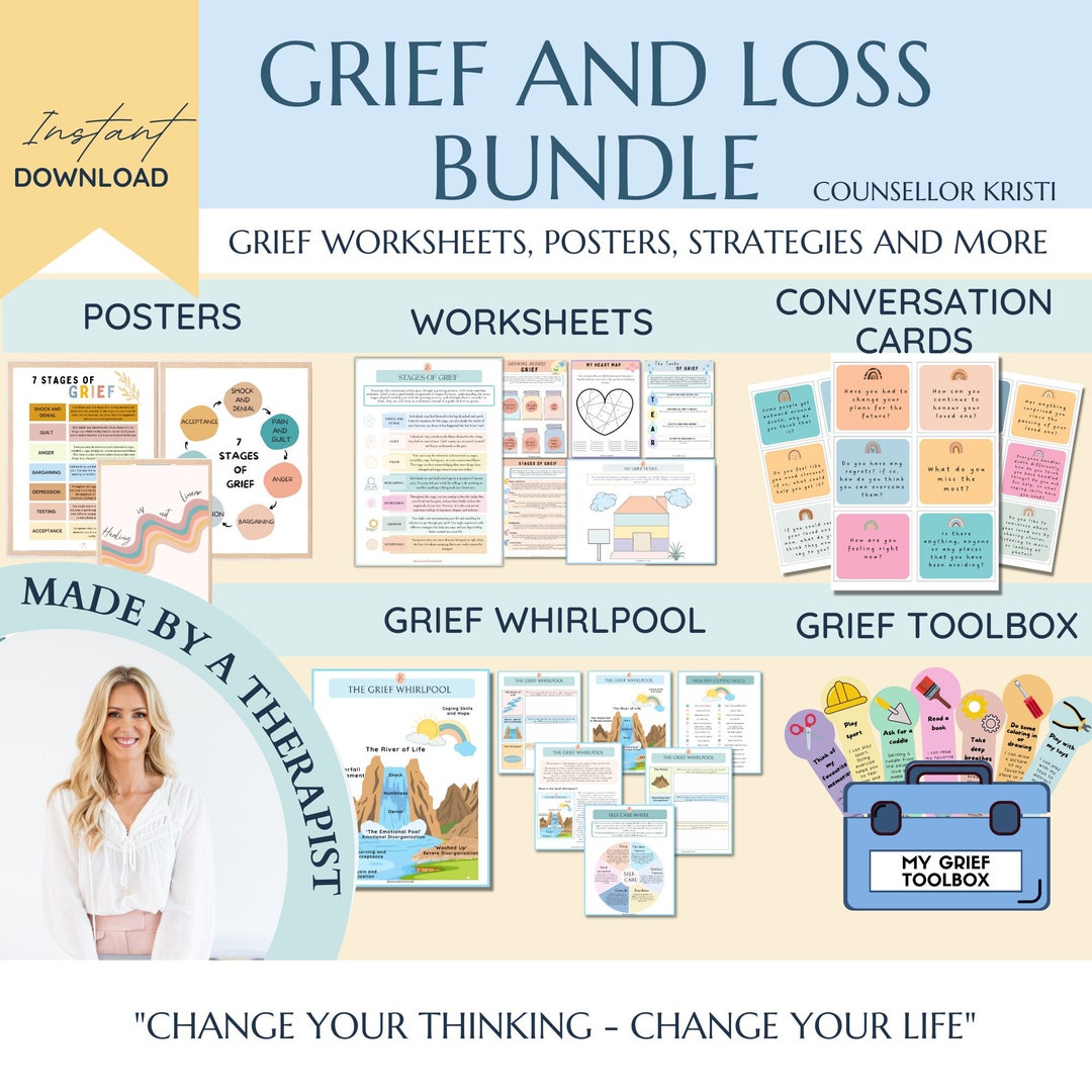 Grief and Loss Bundle for Kids and Teens Coping Skills - Etsy