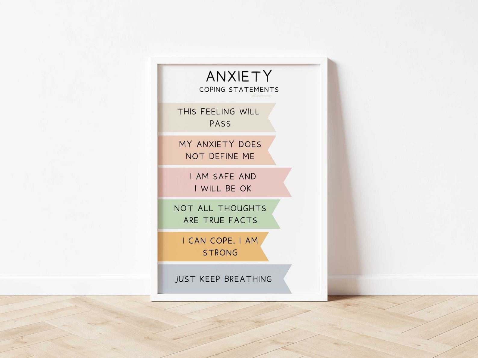 Anxiety Coping Statement Poster Therapy Office Decor Therapy | Etsy