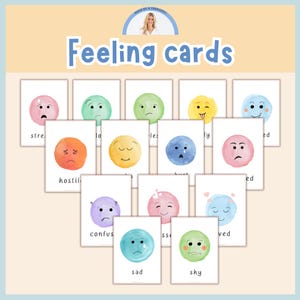 Emotion Flashcards Feelings, Calm Down Corner, Feelings Poster ...