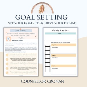 Goal Setting Worksheet, Goal Planner, Couples Therapy, Goal Tracker ...