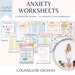 Anxiety Coping Skills Mega Bundle, Therapy Worksheets, Anxiety Cards ...