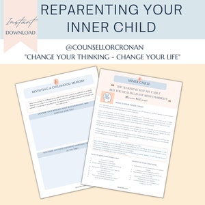 Reparenting Your Inner Child Inner Child Wounds Attachment - Etsy