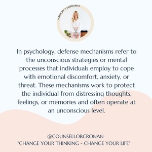 Defense Mechanism Cards Understanding How Individuals Deal - Etsy