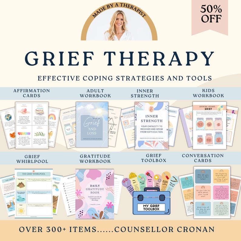Grief and Loss Therapy. Question and Affirmation Cards for Kids and ...