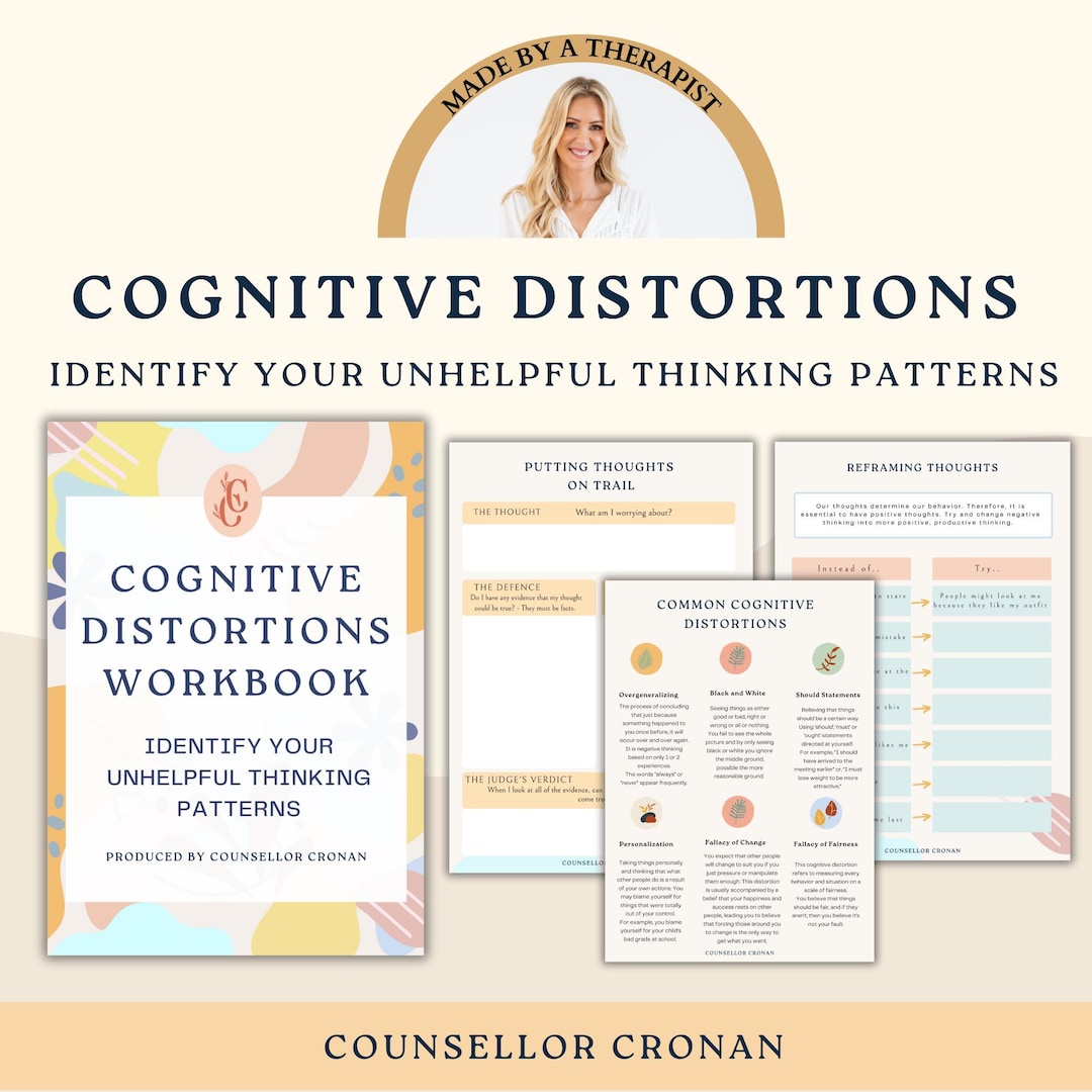 Unhelpful Thinking Styles, Cognitive Distortions, CBT Worksheets ...
