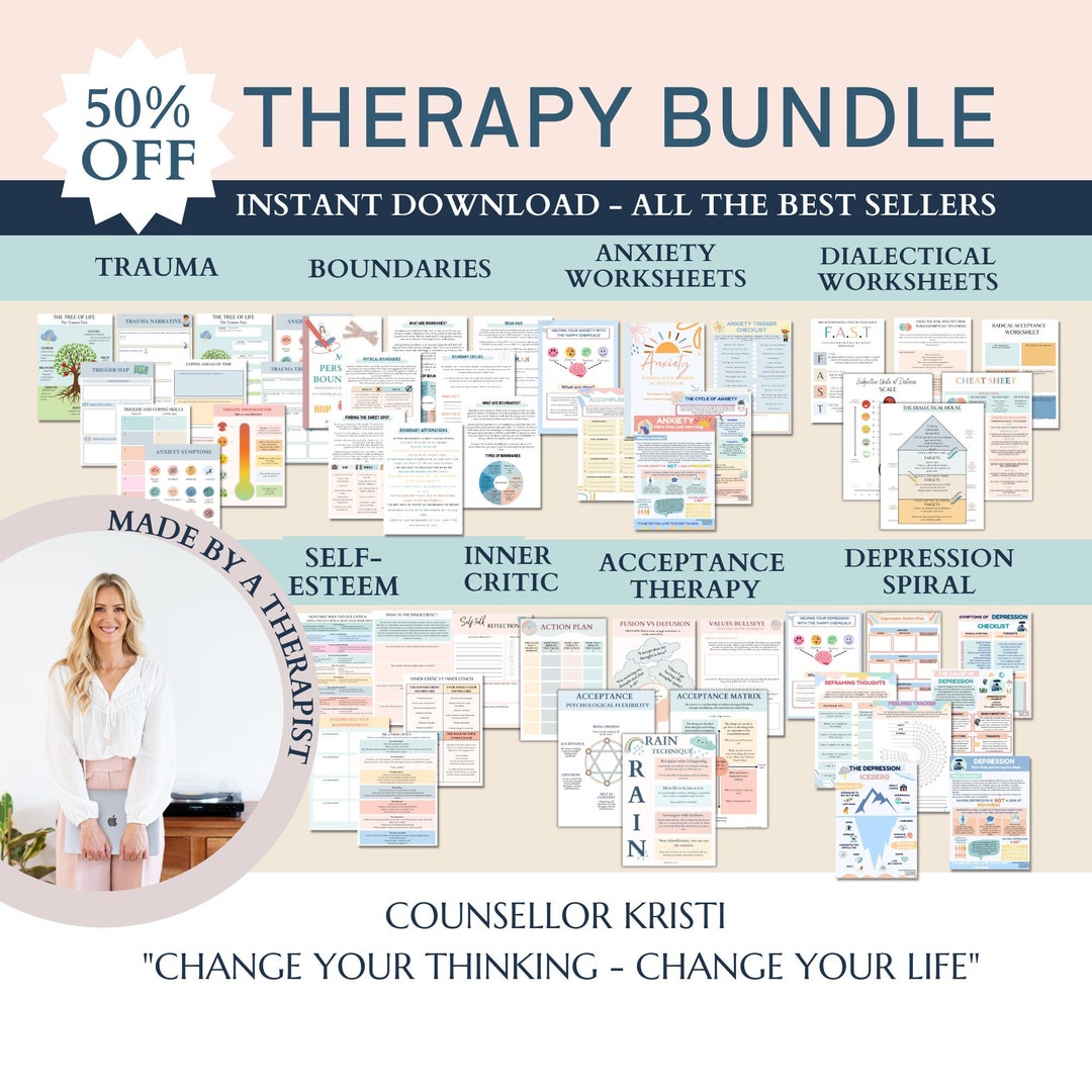 Therapy Mega Bundle Worksheets Counselling Tools - Etsy UK