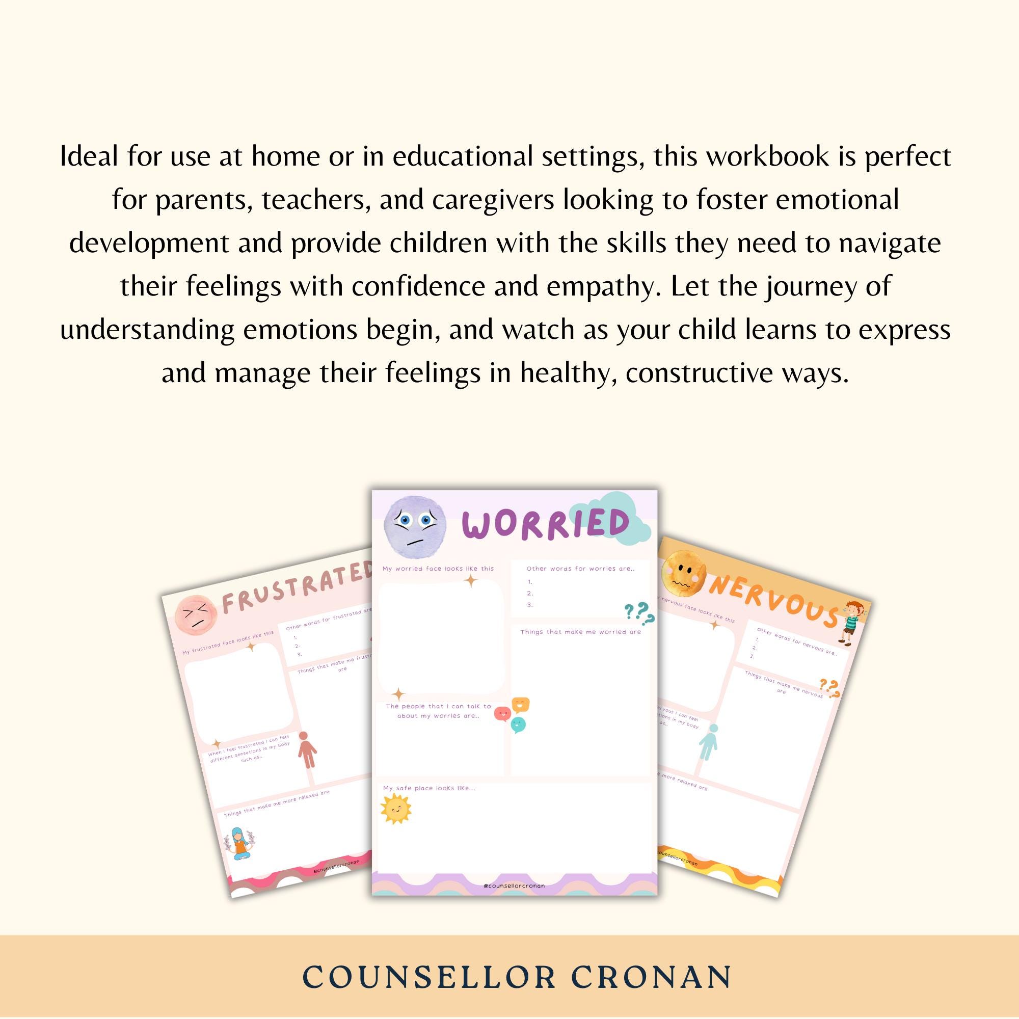 Kids Feelings Exploration Worksheets, Emotions Vocabulary, Social ...