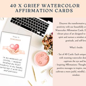 Grief Watercolor Affirmation Cards. Grief and Loss. Coping Skills. Calming Strategies. Daily ...
