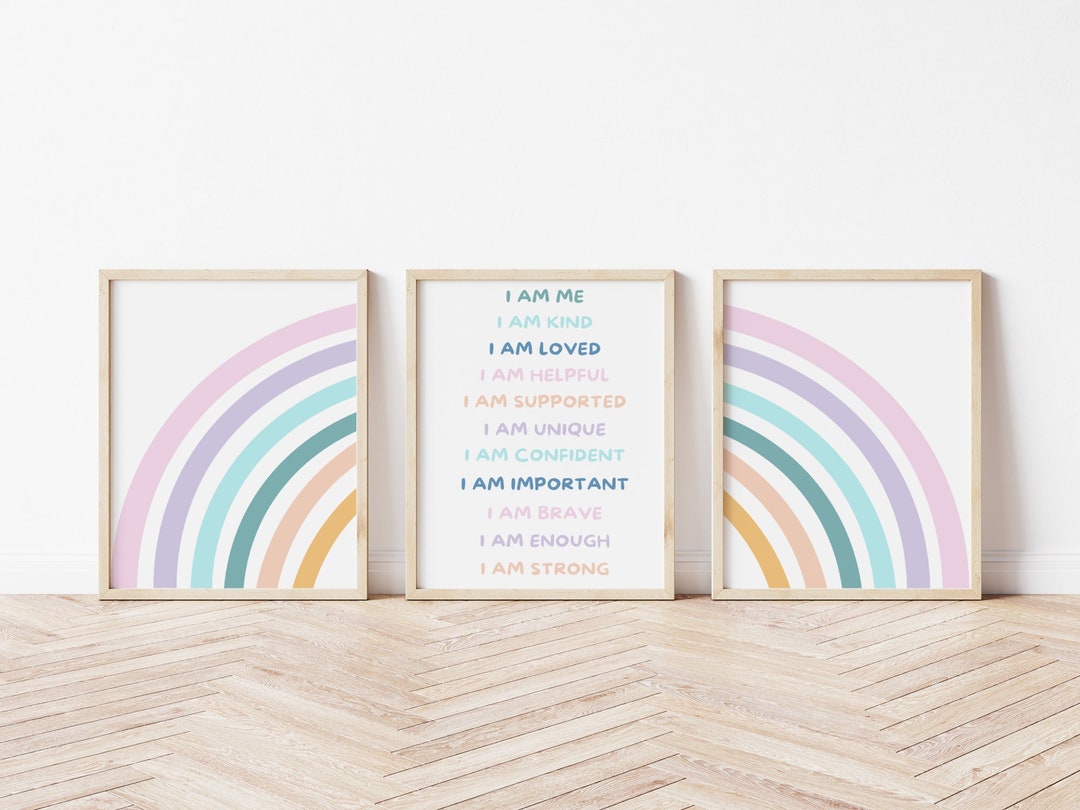 Rainbow Wall Decal, Feelings Poster, Therapy Office Decor, Therapist ...