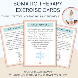 Somatic Therapy Exercise Cards Coping Skills Techniques - Etsy UK