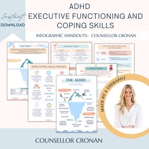 Adhd-executive Functioning Worksheet Bundle for Kids, Time Management ...