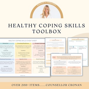 Trauma Therapy 50% off Bundle, Anxiety Coping Skill Card, Therapy ...