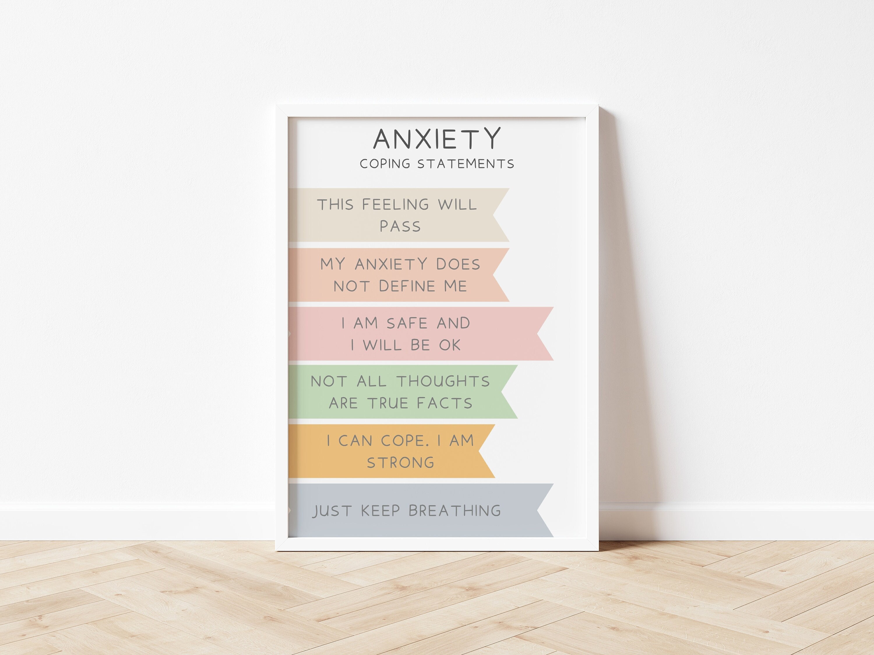 Anxiety Coping Strategies Therapy Office Decor Anxiety | Etsy