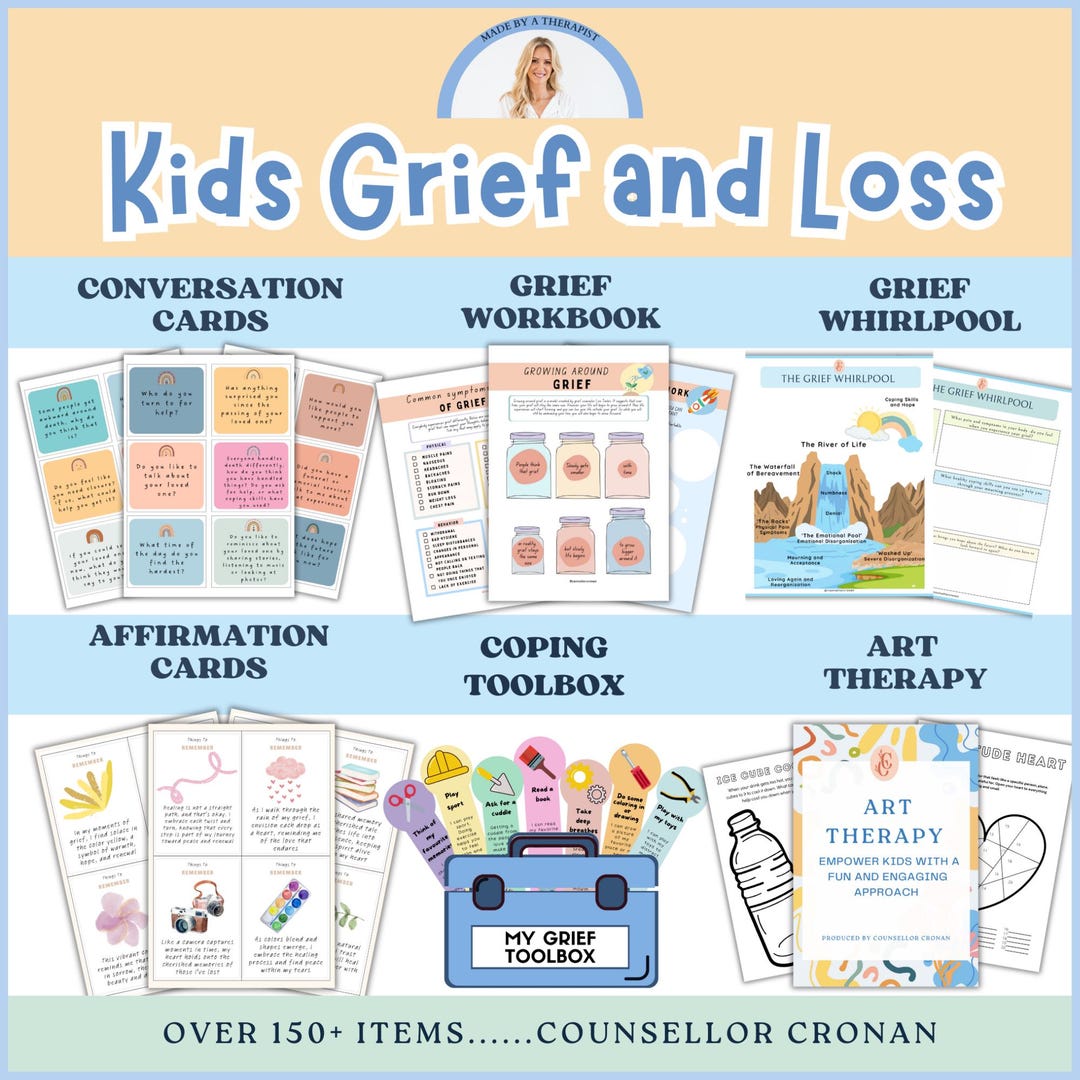 Grief and Loss Bundle for Kids and Teens, Coping Skills Resources ...