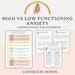 High Vs Low Functioning Anxiety Worksheets. Helping You Understand the ...