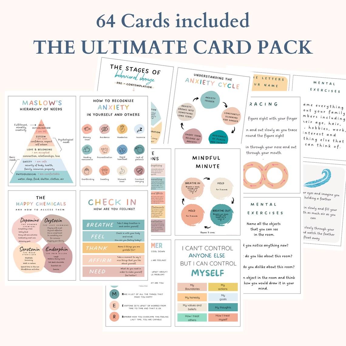 Anxiety Coping Cards Coping Skills Social Emotional - Etsy