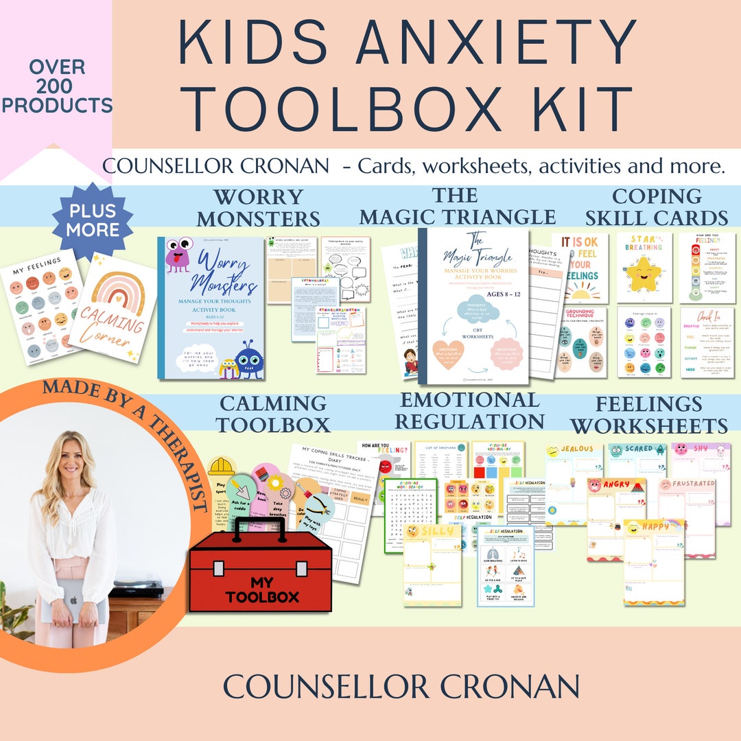 Kids Anxiety Toolbox Bundle, Coping Skills,toddler Mindfulness ...