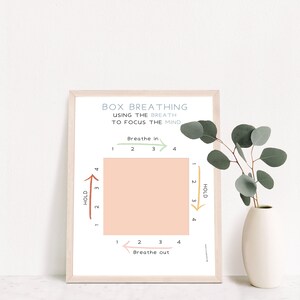 Box Breathing Poster Mindful Breathing Print Therapy Office - Etsy