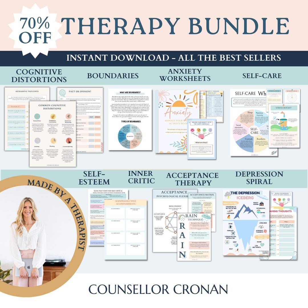 Therapy Worksheet Mega Bundle, Trauma Therapy, Teen Mental Health ...