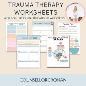 Therapy Worksheet Mega Bundle, Trauma Therapy, Teen Mental Health ...