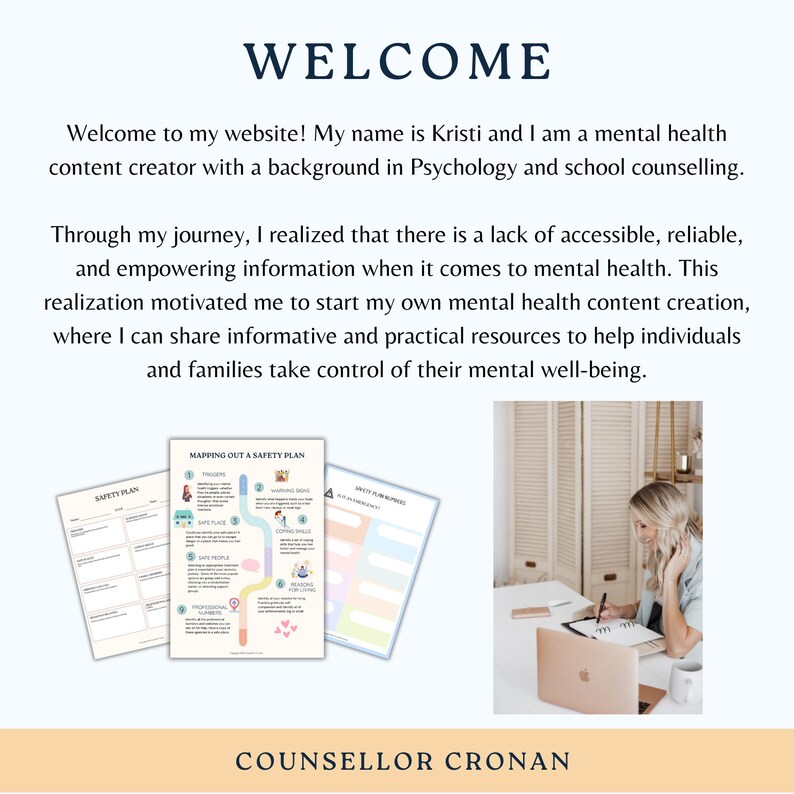 Crisis Safety Plan, Therapy Resources, Therapy Office Decor, School ...