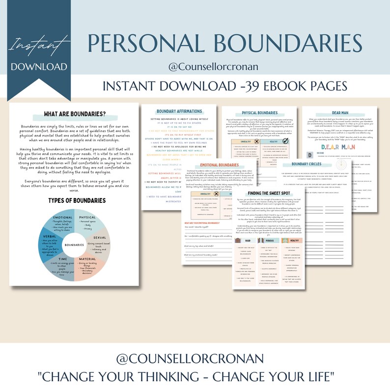 Therapy Worksheet Bundle Psychology Resources Inner Critic - Etsy