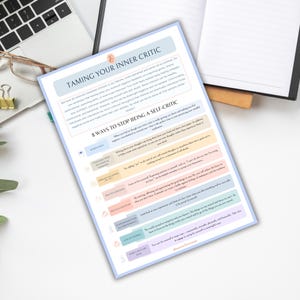 Inner Critic Workbook, Self Help, Self Healing, Mental Health Journal ...