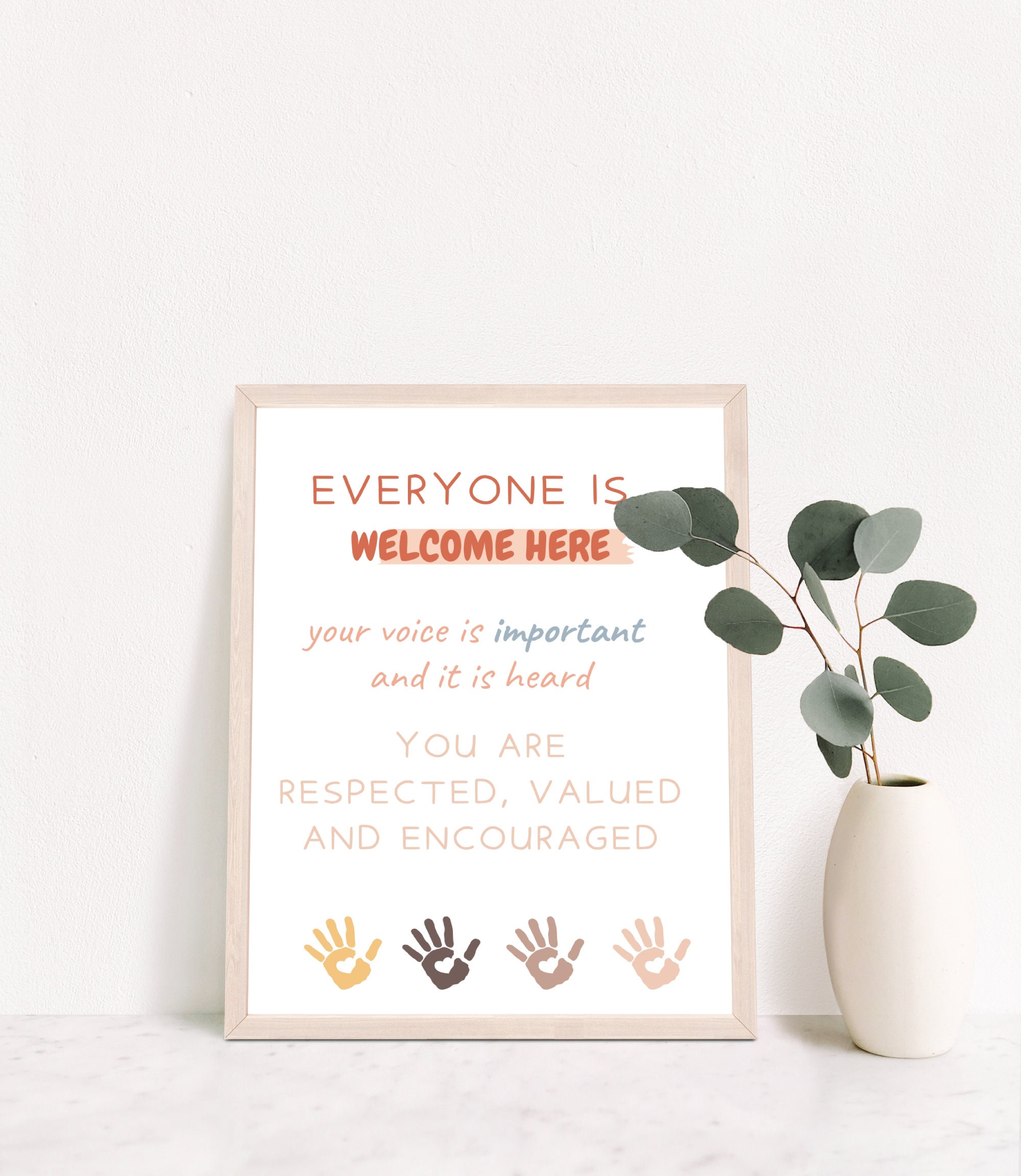 Welcome Sign Print Wall Art Office Decor Equality Print - Etsy
