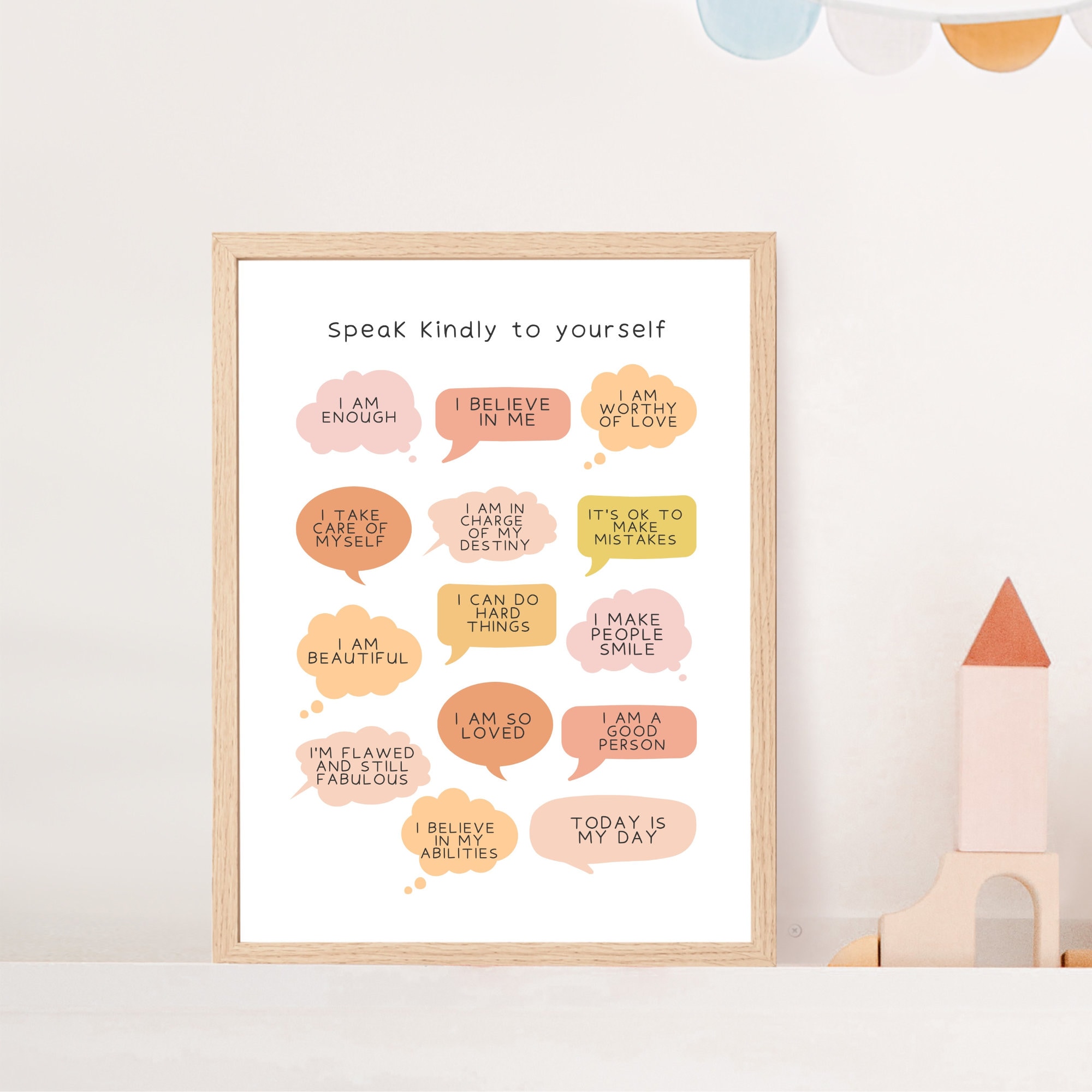 Affirmations Poster Therapy Office Art Calming Corner - Etsy