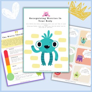 Worry Monster Activity Book, Manage Worries, Anxiety Relief, Zones Self ...