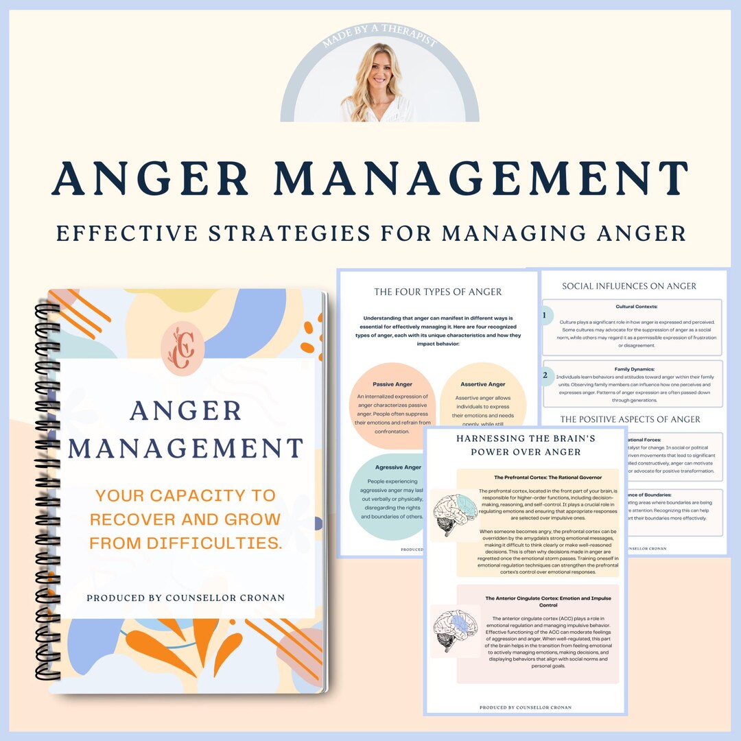 Anger Management for Teens and Adults. Anger Workbook. Self-regulation ...