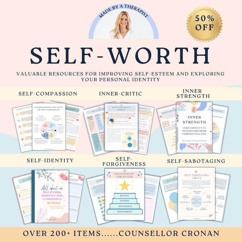 Self Esteem Worksheet - Etsy Australia