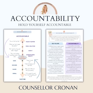 Accountability Worksheets - Self-blame Vs Accountability ...