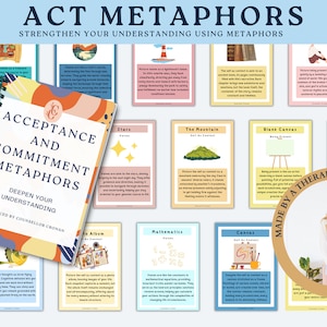 ACT Metaphor Flashcards, Therapy Cards, Psychological Flexibility ...