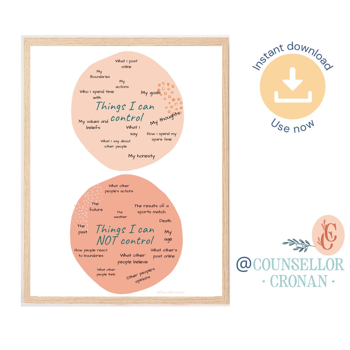 In My Control Poster Therapy Office Decor Therapist Office - Etsy