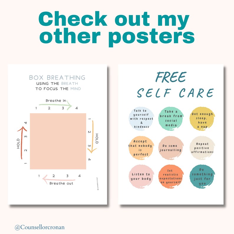 Mindfulness Grounding Technique Stop Poster Feelings Poster - Etsy ...