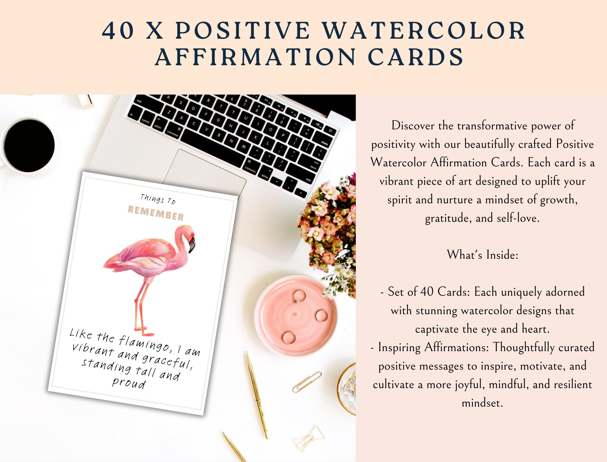 Positive Watercolor Affirmation Cards. Positive Thinking. Positive ...